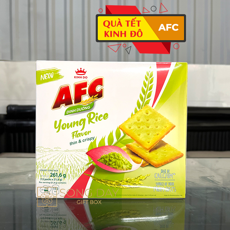 AFC bánh Cracker dinh dưỡng vị cốm non - Hộp giấy - Thế giới Quà Tết ...