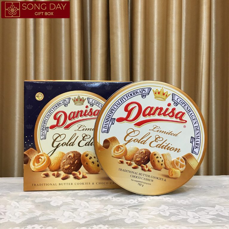 Bánh quy bơ DANISA LIMITED GOLD EDITION 6 vị 792G - Thế giới Quà Tết Cao Cấp Ý Nghĩa
